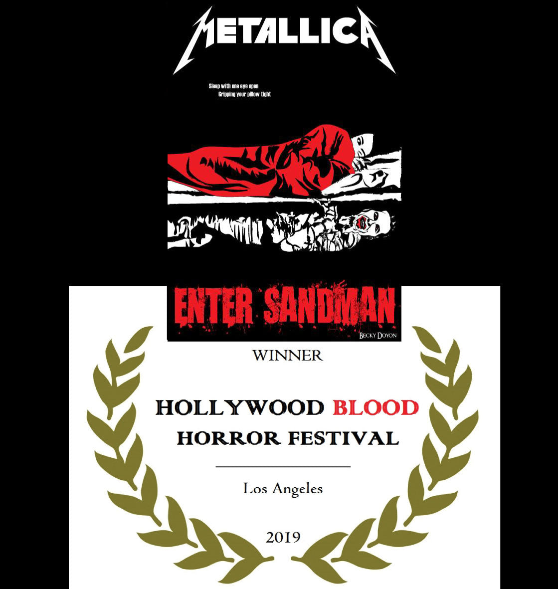 My poster won at the Hollywood Blood Horror Festival – Becky Doyon